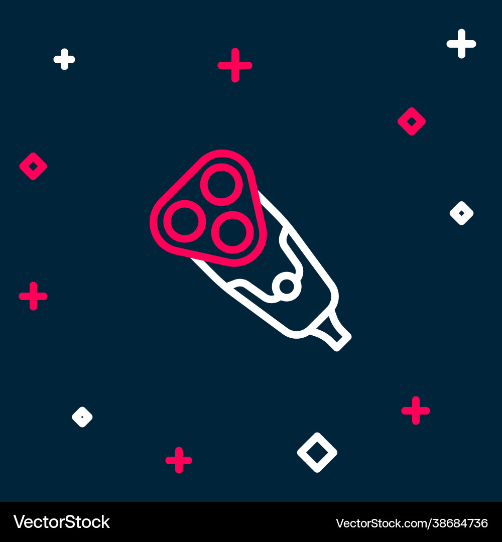 Line electric razor blade for men icon isolated Vector Image