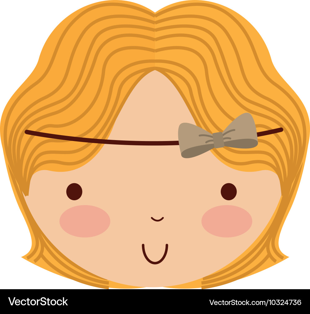 Little cute girl isolated icon Royalty Free Vector Image