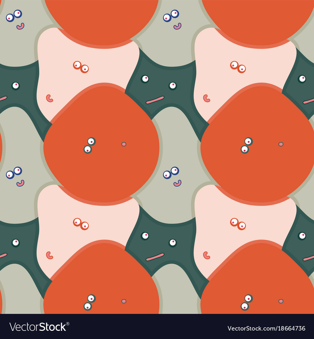 Pattern funny faces Royalty Free Vector Image - VectorStock