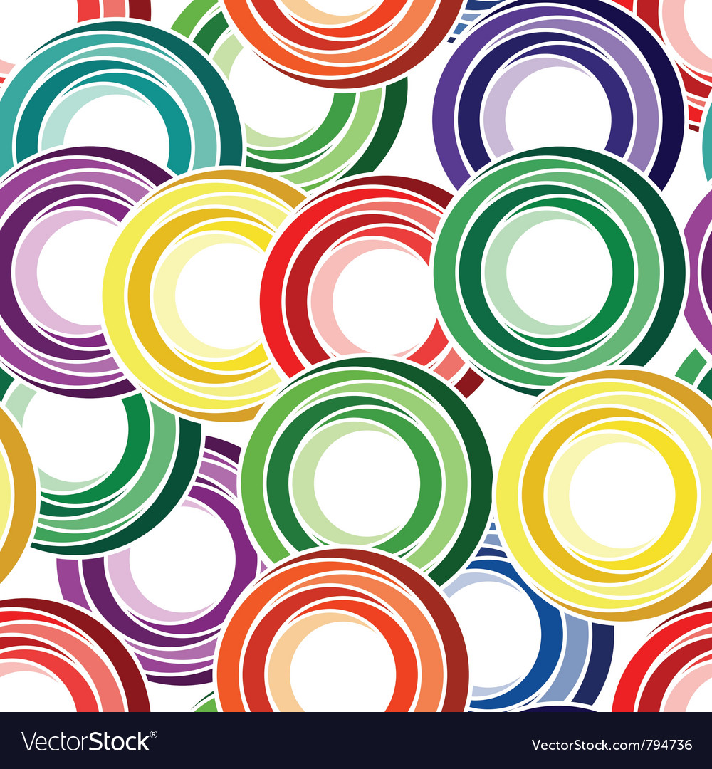 Seamless ring pattern Royalty Free Vector Image