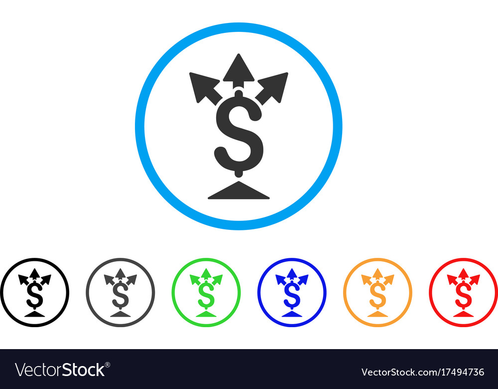 Split payment rounded icon Royalty Free Vector Image