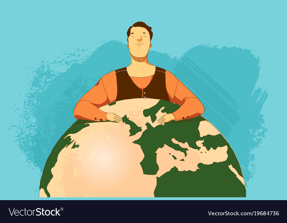 Thinking about future world Royalty Free Vector Image