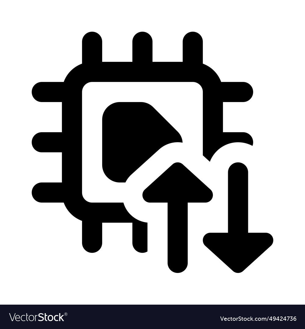 Utilizing a microprocessor to transfer data Vector Image