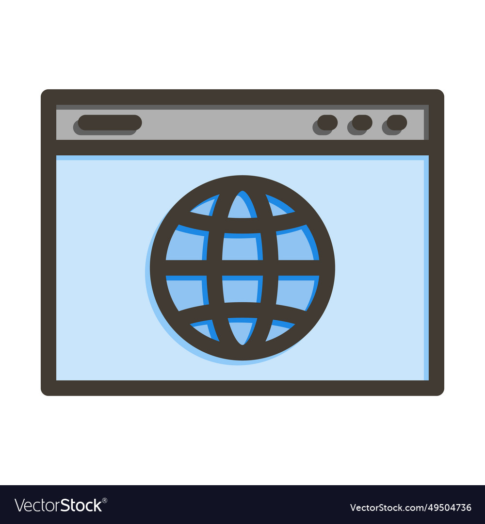 Web thick line filled colors icon for personal Vector Image