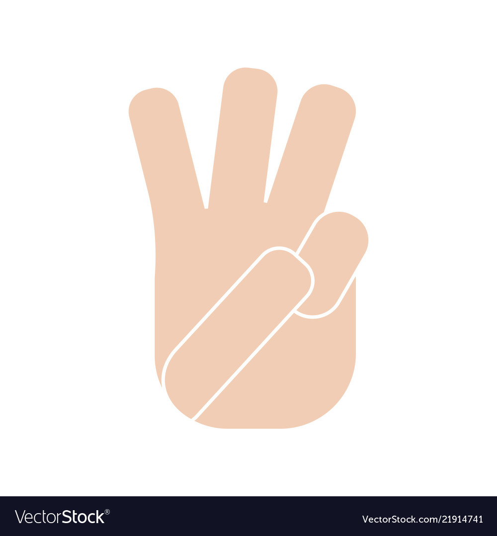 Abstract hand expression Royalty Free Vector Image