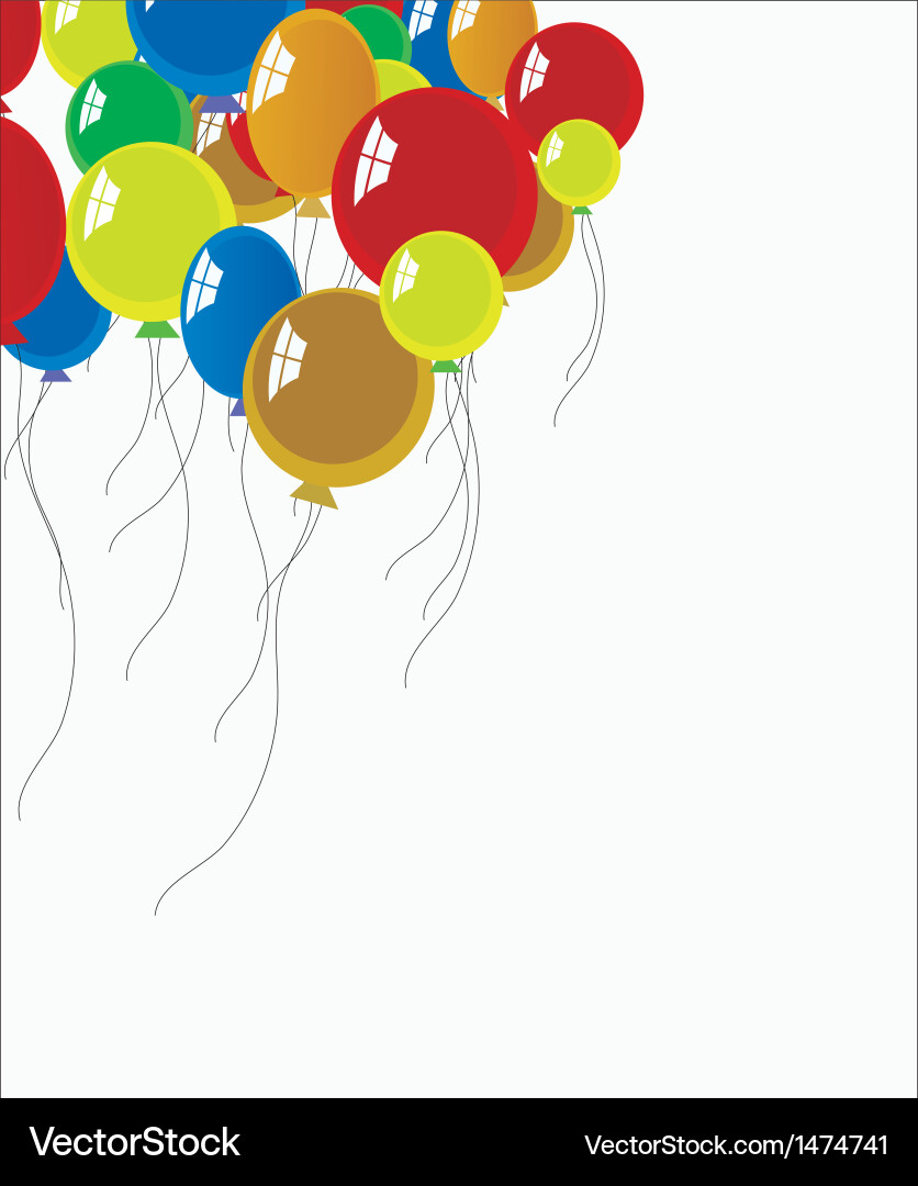 Background with multicolored balloons Royalty Free Vector