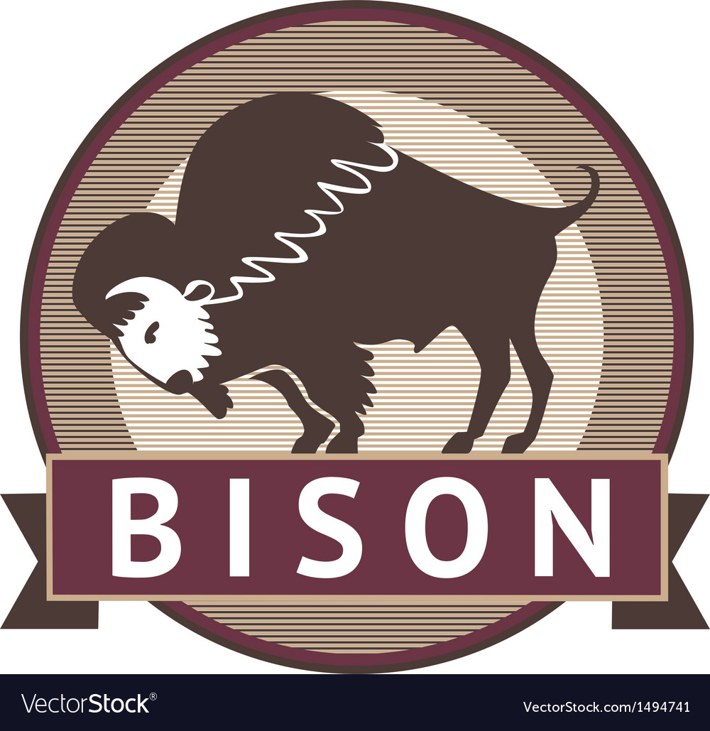 Bison logo Royalty Free Vector Image - VectorStock