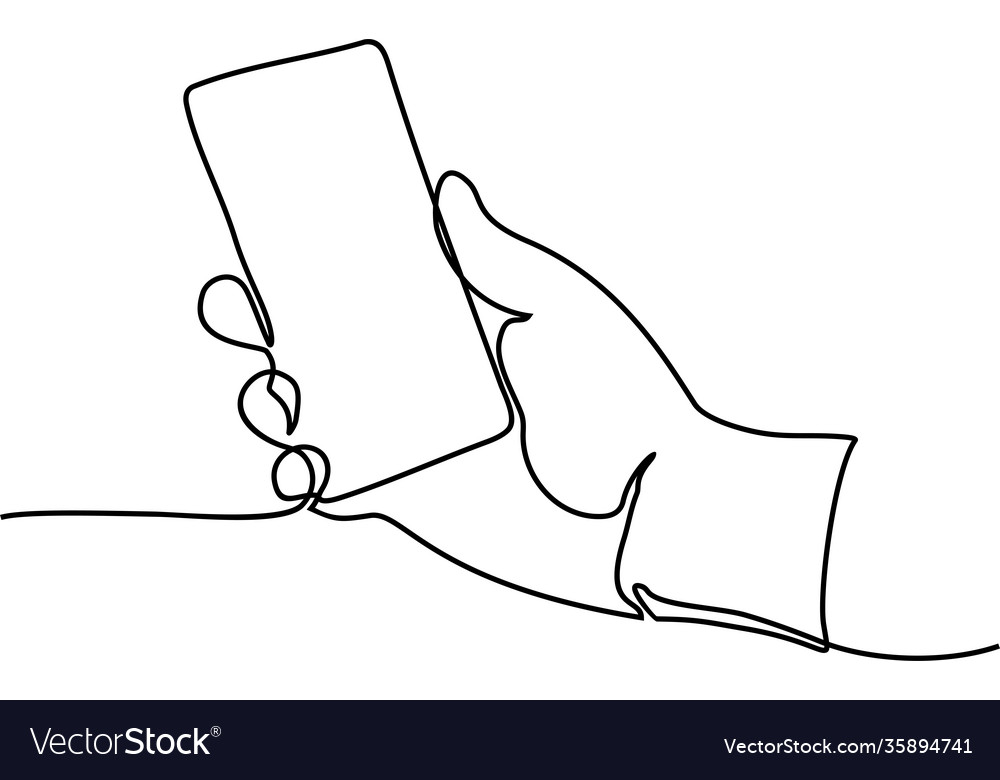 Continuous line drawing hand using modern Vector Image
