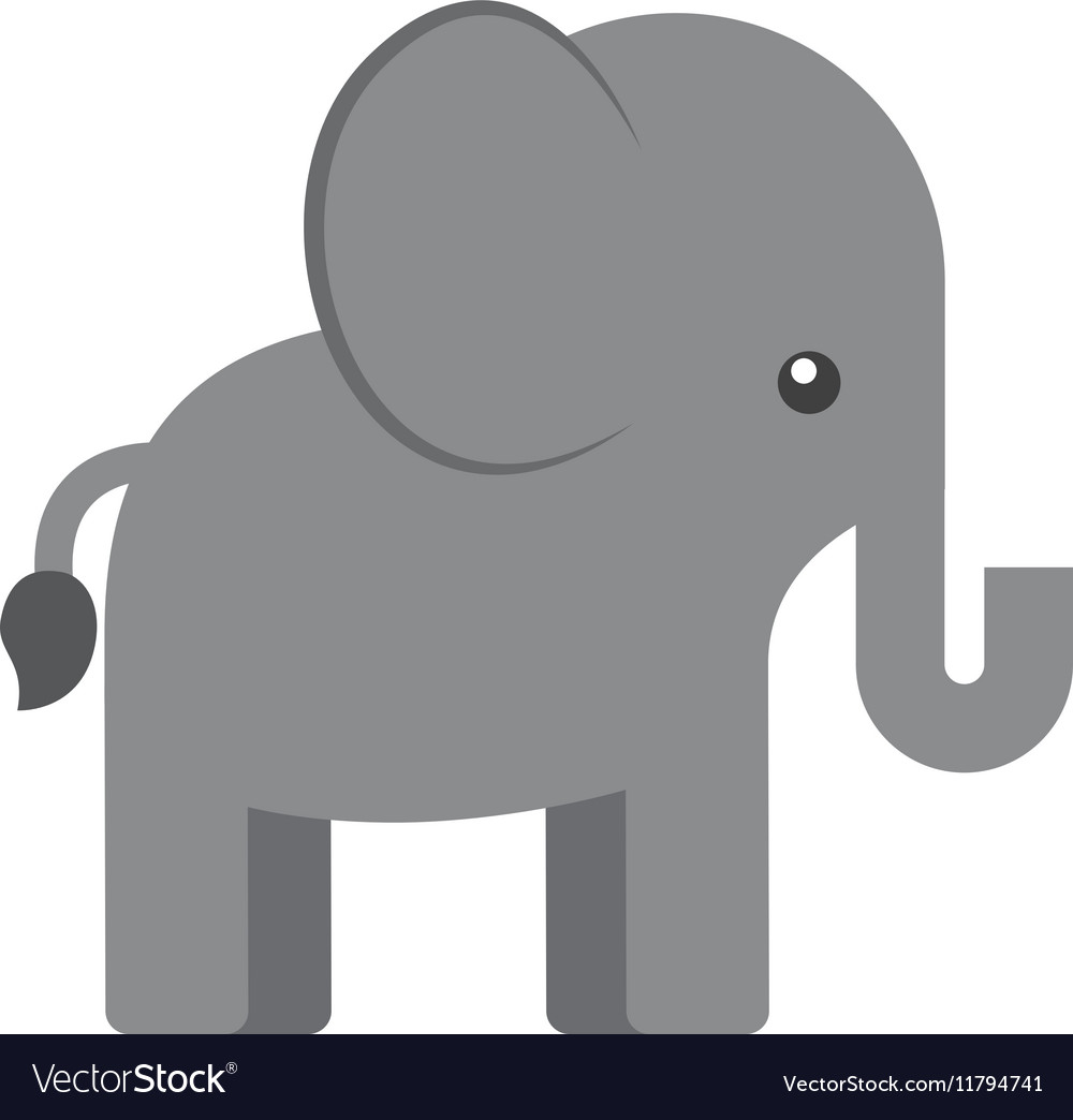 Cute elephant animal icon Royalty Free Vector Image