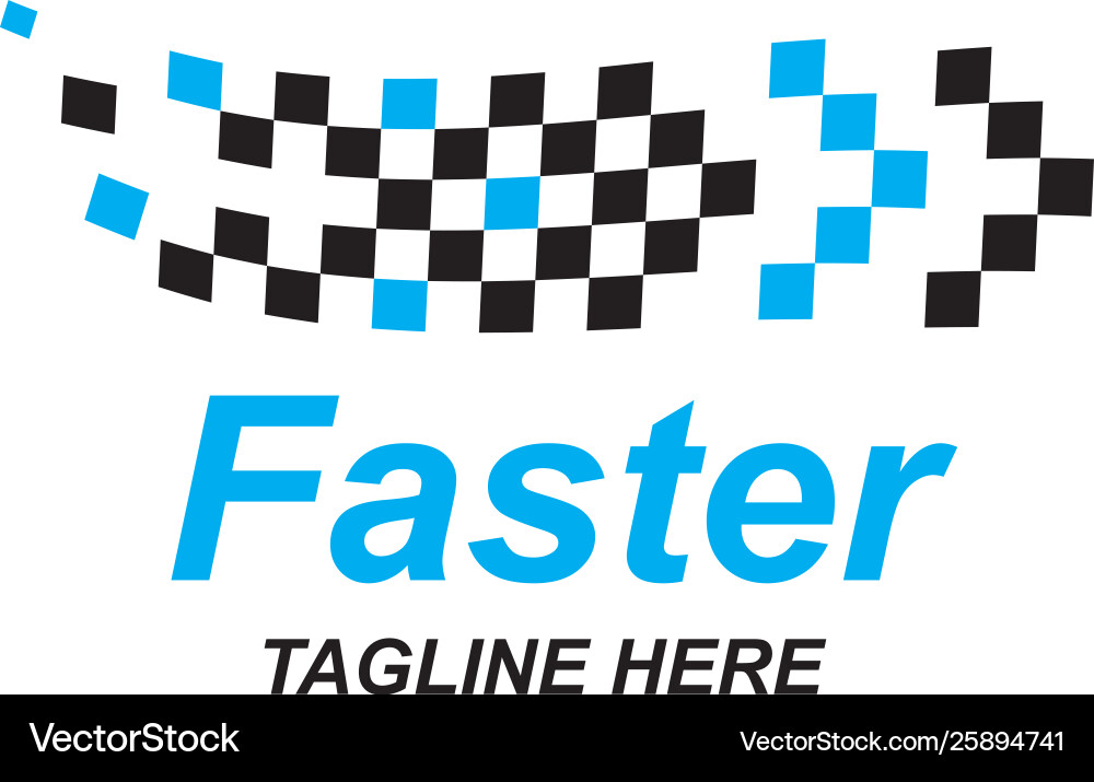 Faster logo icon automotive racing concept Vector Image