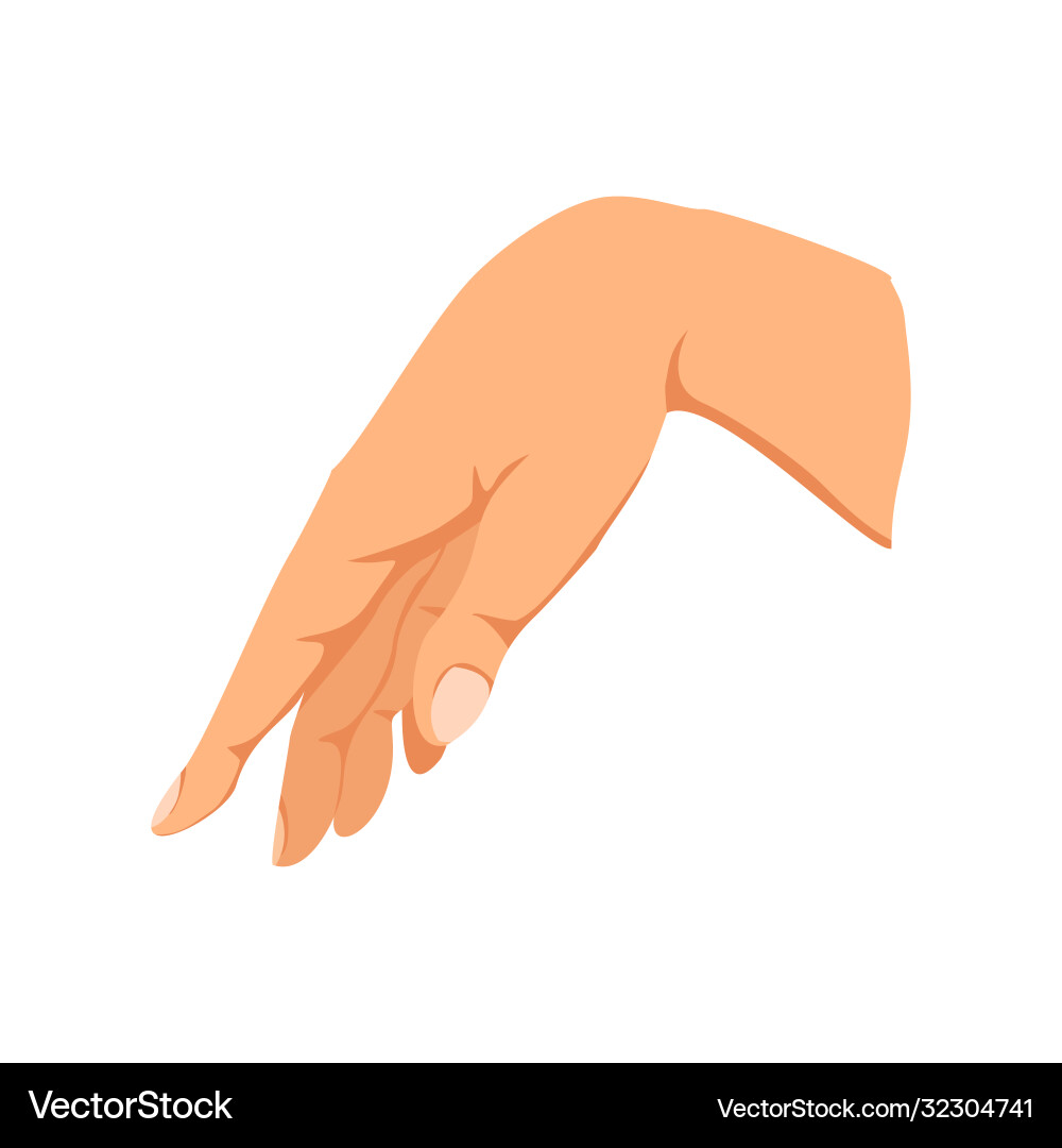 Female hand sign human finger gesture Royalty Free Vector