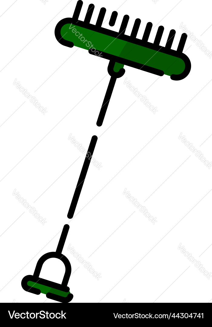 Gardening rakes on a white background Royalty Free Vector