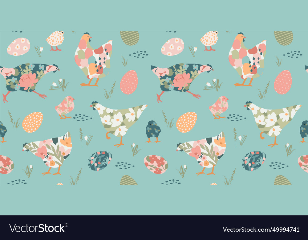 Happy easter seamless pattern Royalty Free Vector Image