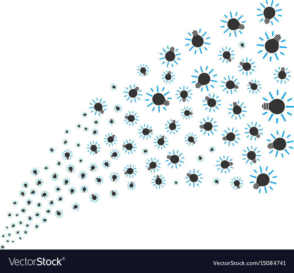 Light bulb source stream Royalty Free Vector Image