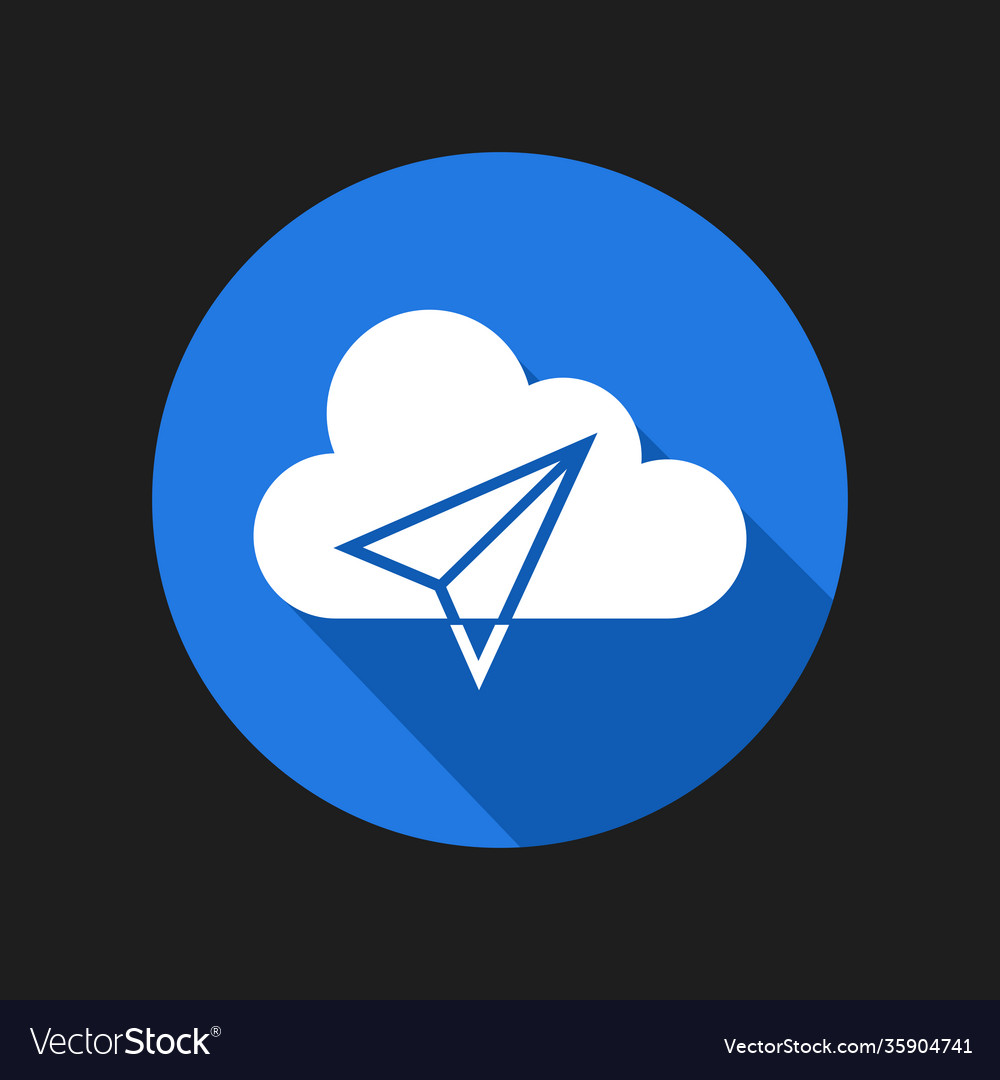 Message icon on cloud isolated on background Vector Image