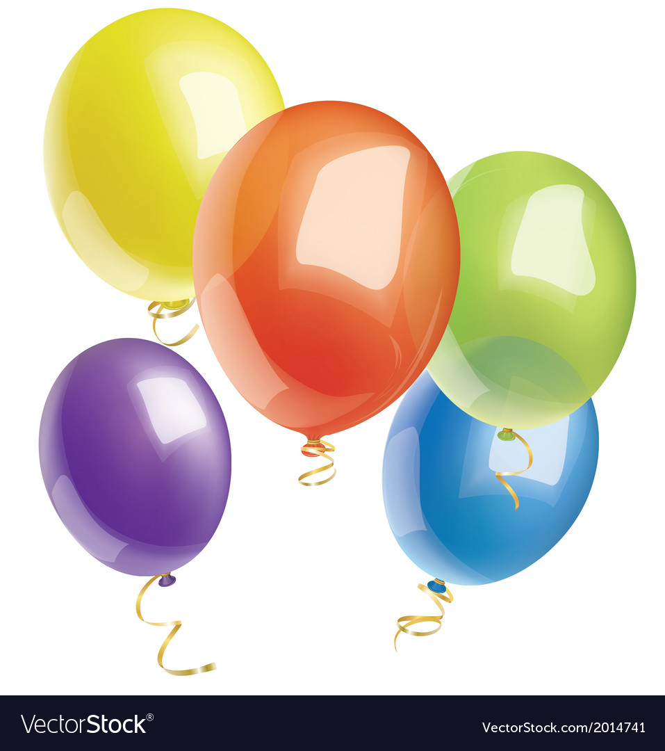 Multicolored balloons Royalty Free Vector Image