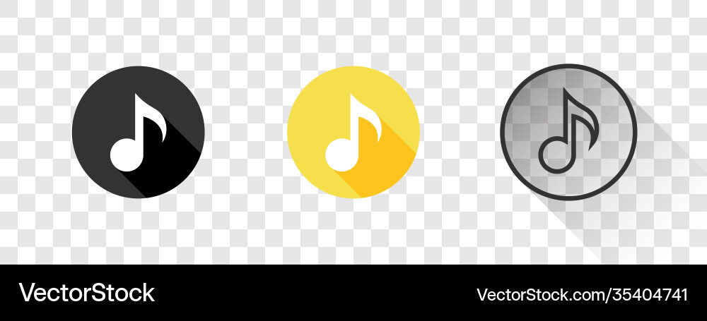 Music icons set on transparent Royalty Free Vector Image