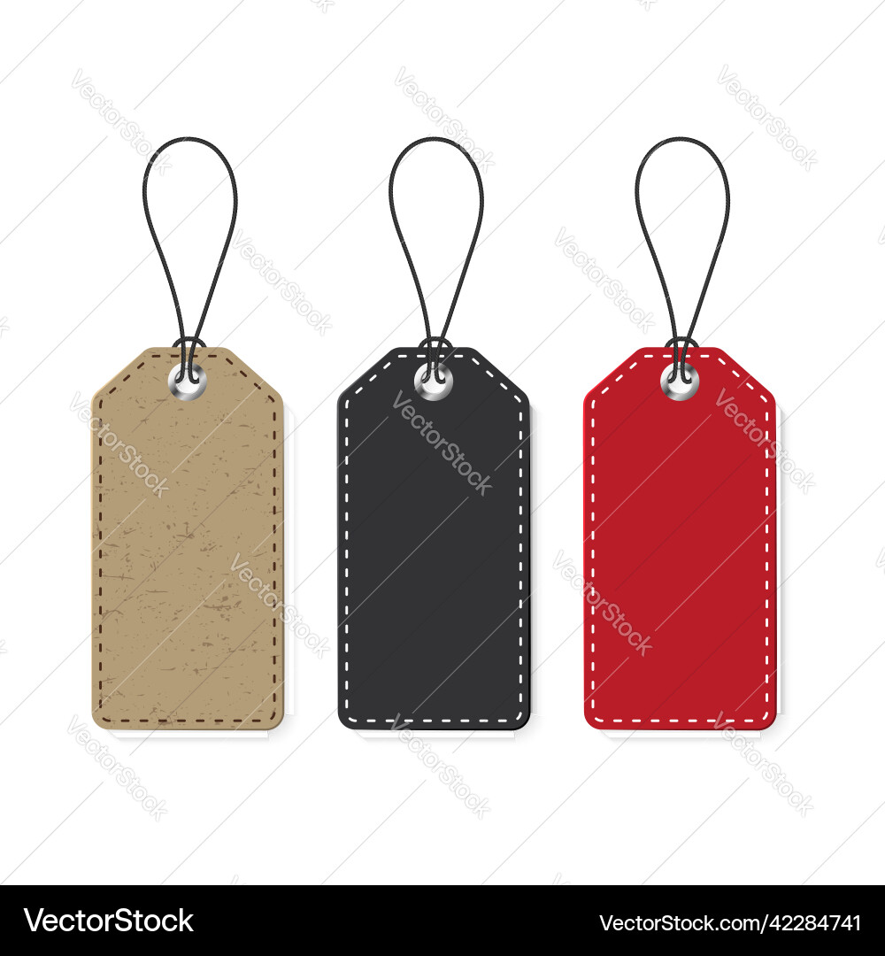 Realistic sale discount tag isolated Royalty Free Vector