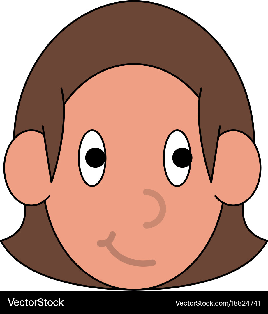 Woman face cartoon Royalty Free Vector Image - VectorStock