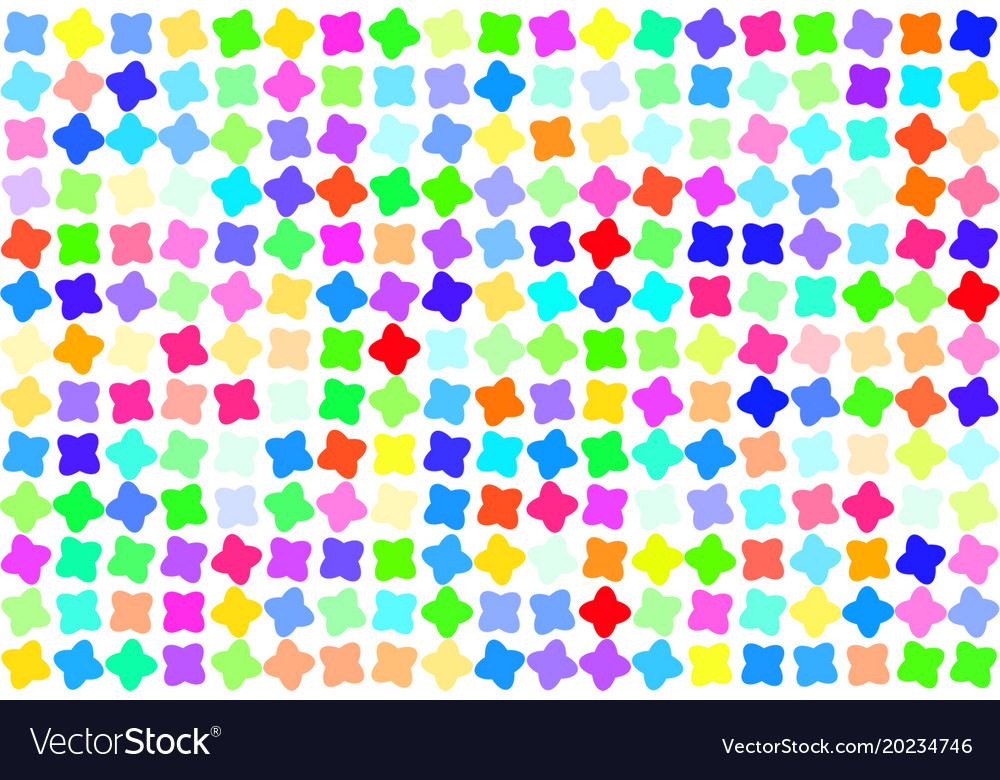 Abstract colored oval mixed shape pattern Vector Image