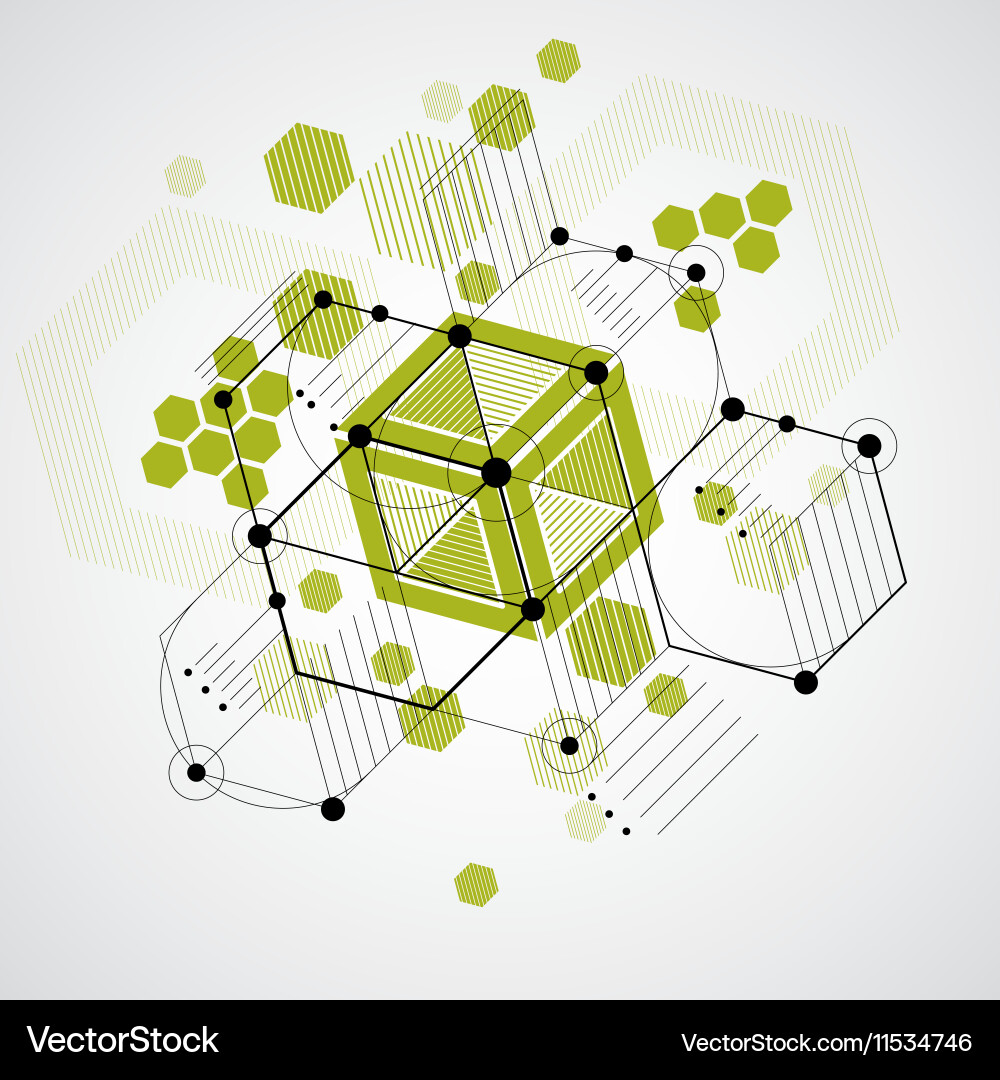 Bauhaus art decorative modular wallpaper made Vector Image