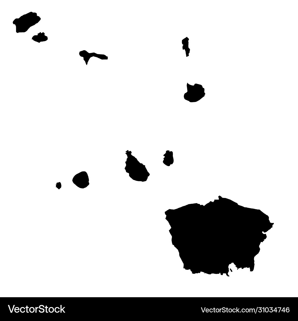 Cape Verde & Praia Map Royalty Free Vector Image