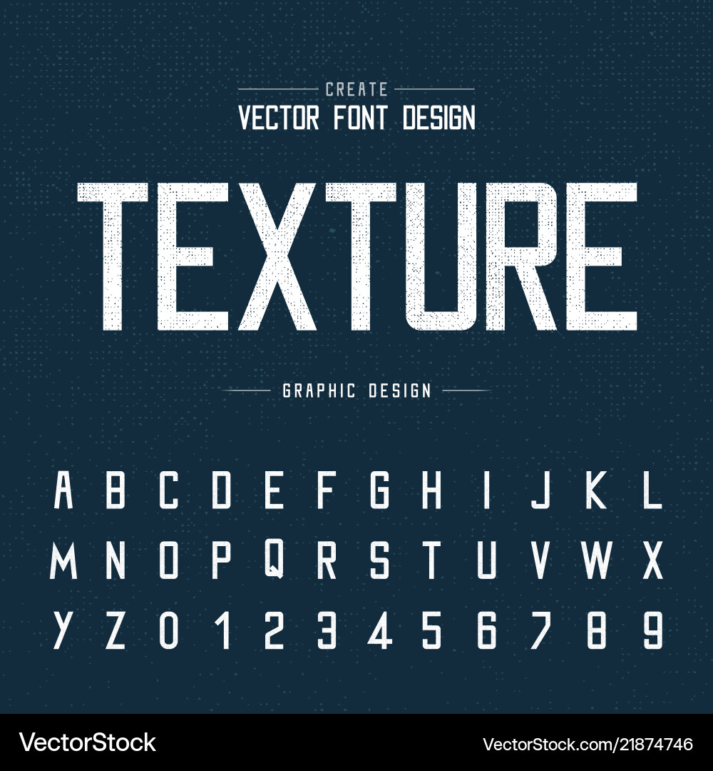 Font and alphabet chalk letter design Royalty Free Vector