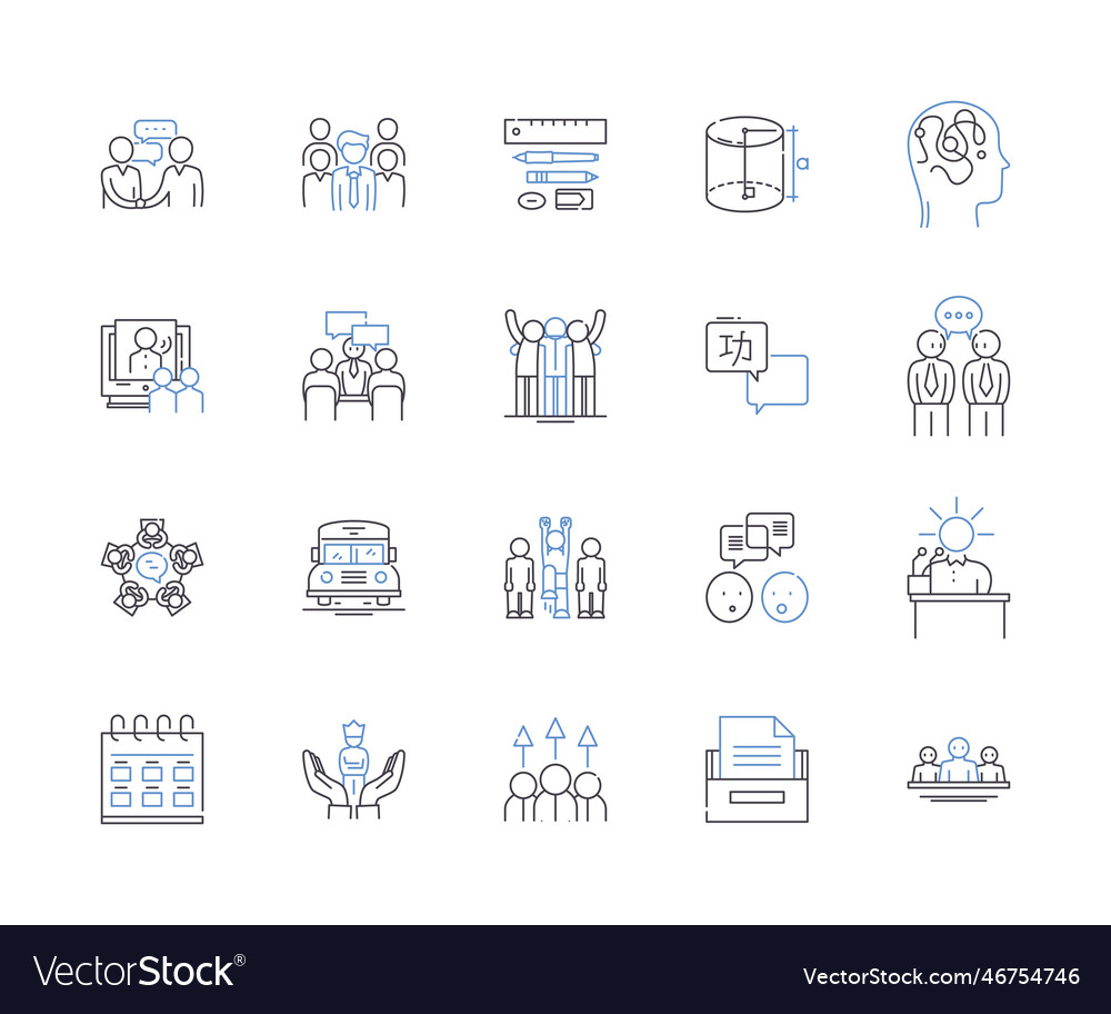 Gamification outline icons collection game play Vector Image