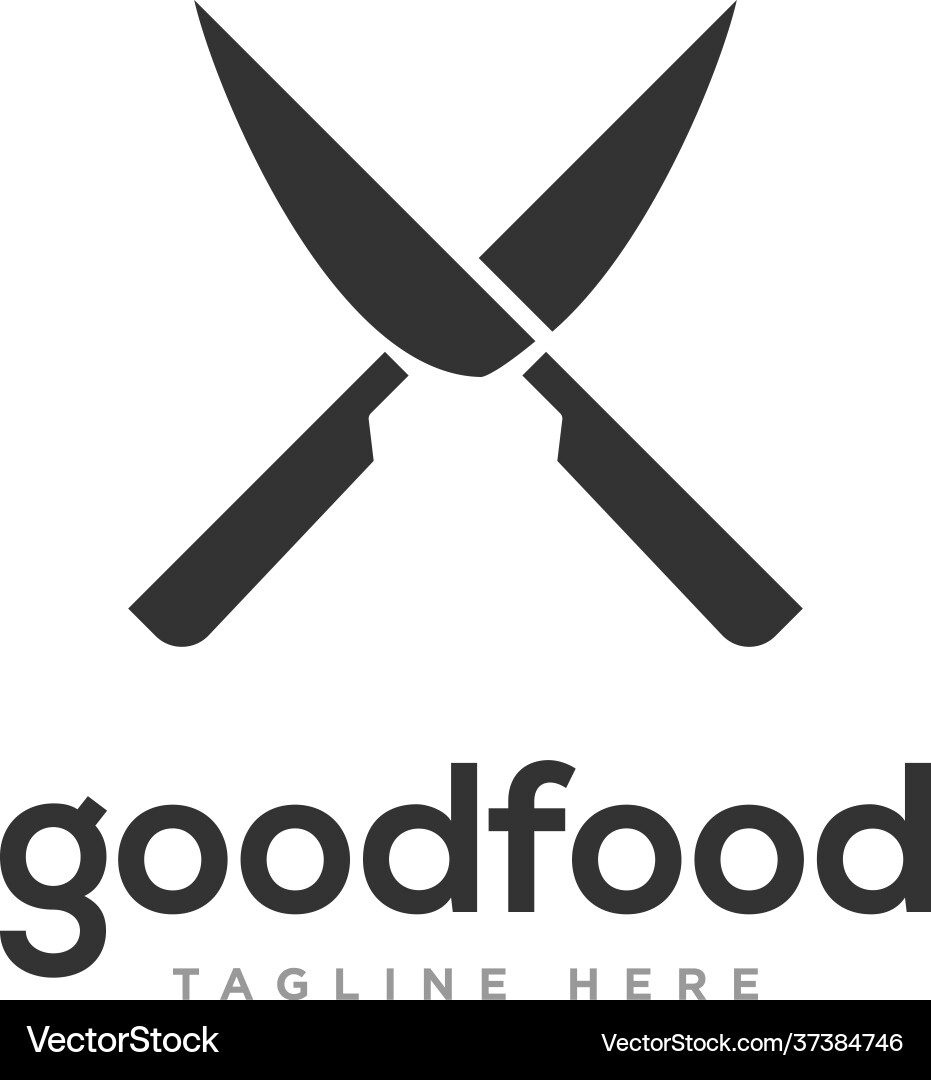 Good food logo icon design Royalty Free Vector Image