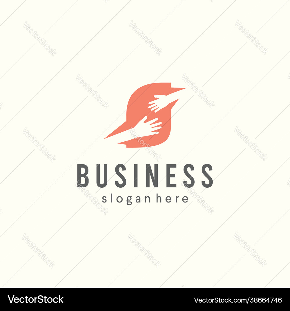 Hand care logo template icon stock Royalty Free Vector Image