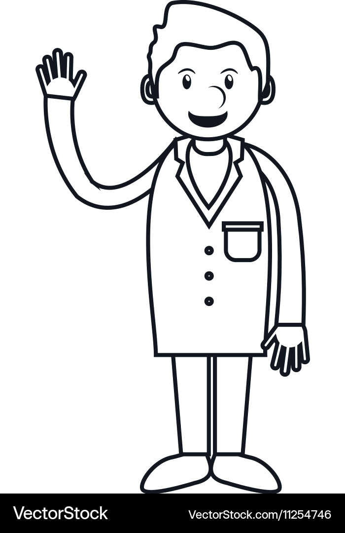 Isolated doctor cartoon design Royalty Free Vector Image
