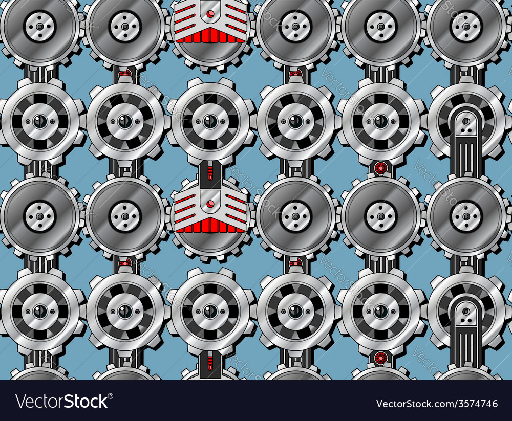 Seamless cogwheel pattern Royalty Free Vector Image
