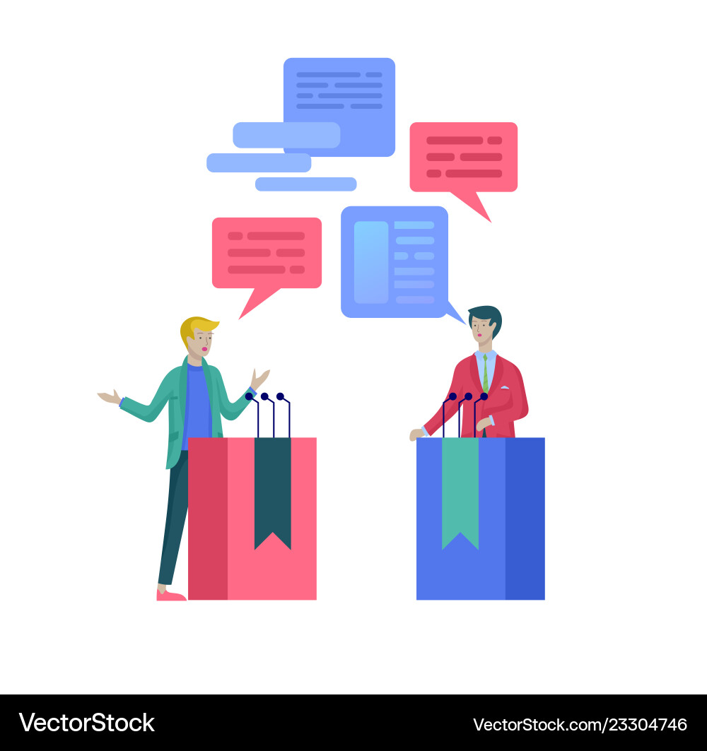 Voting and election concept pre-election campaign Vector Image