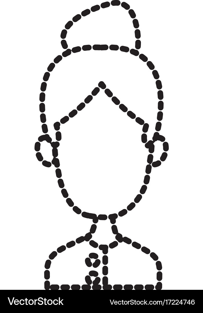 Woman faceless cartoon Royalty Free Vector Image