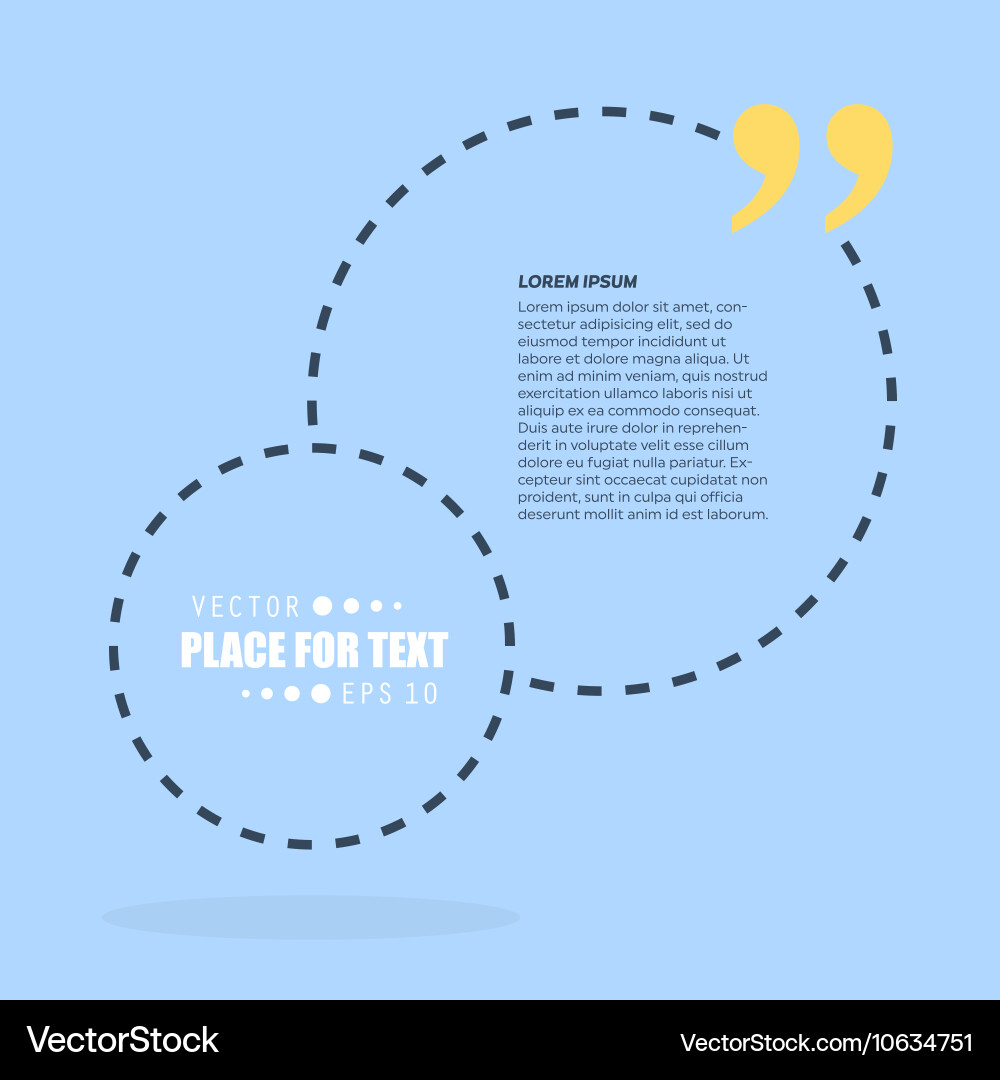 Abstract concept empty speech square quote Vector Image