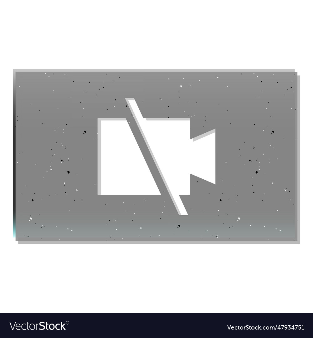 Camera off button rectangle icon Royalty Free Vector Image