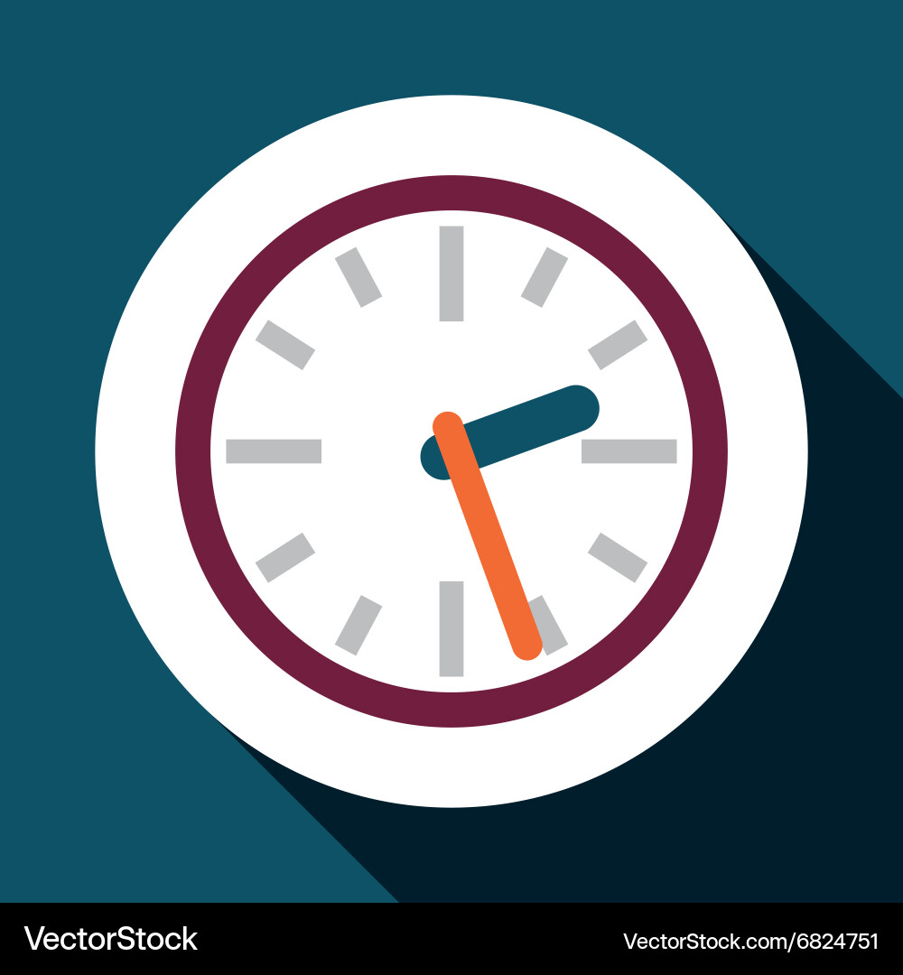 Clock over circle design Royalty Free Vector Image