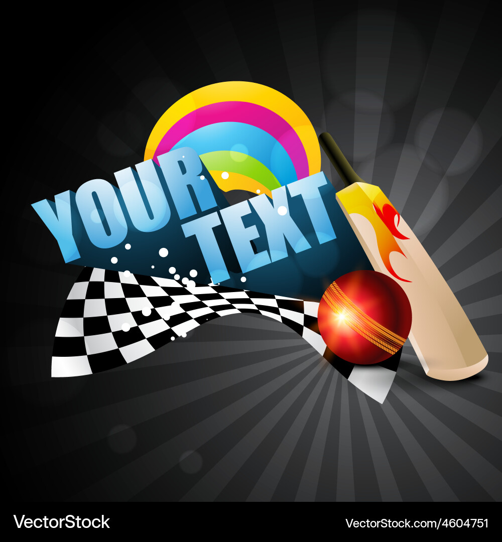 Cricket theme background Royalty Free Vector Image