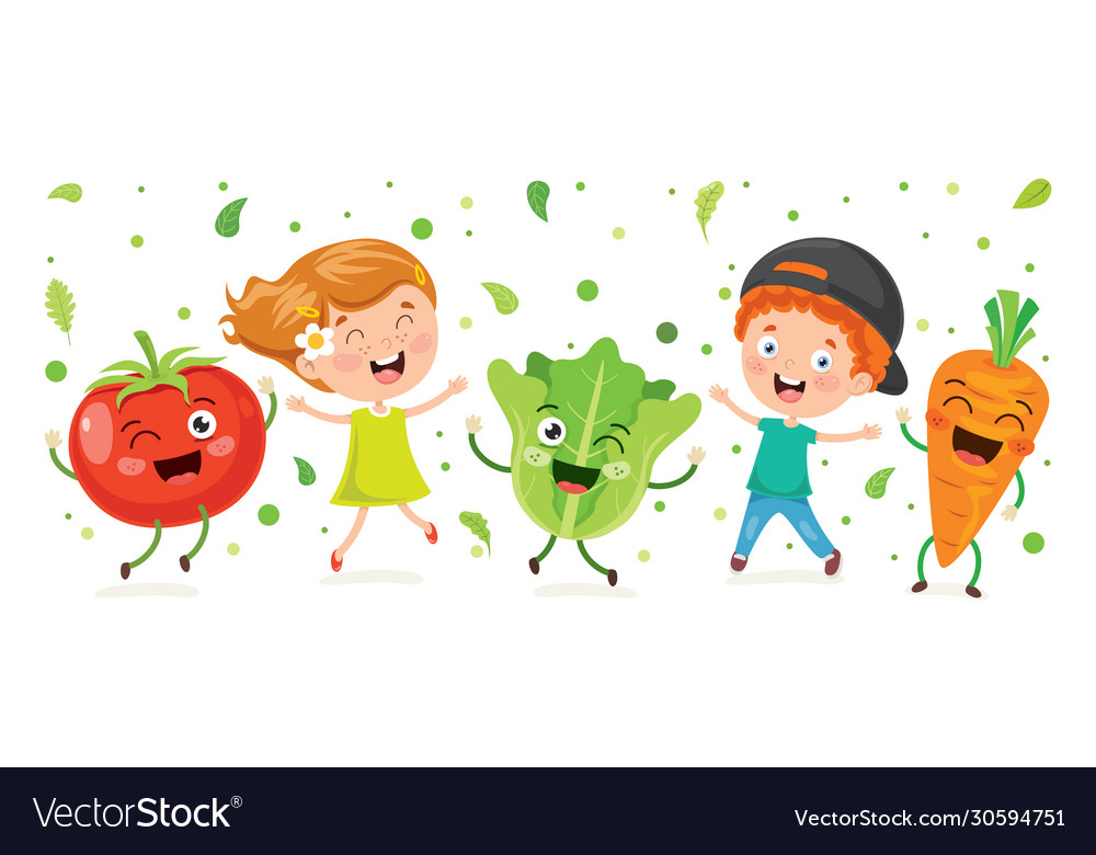 Fresh vegetables for healthy eating Royalty Free Vector