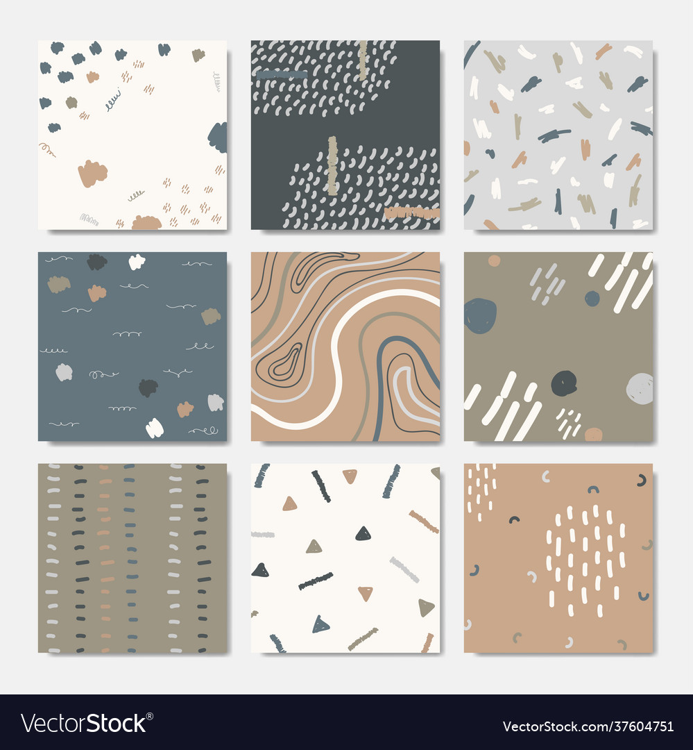 Hand drawn patterned backgrounds Royalty Free Vector Image