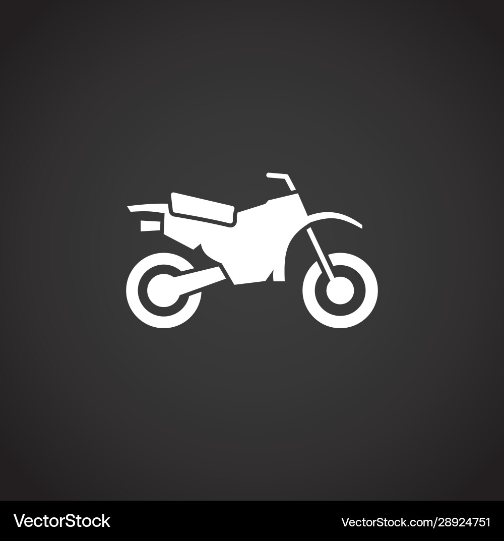 Motorcycle icon on background for graphic and web Vector Image