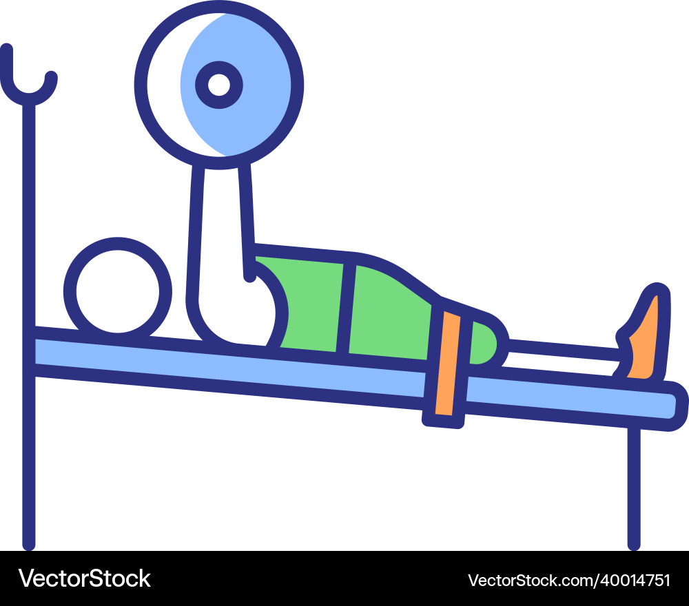 Powerlifting rgb color icon Royalty Free Vector Image