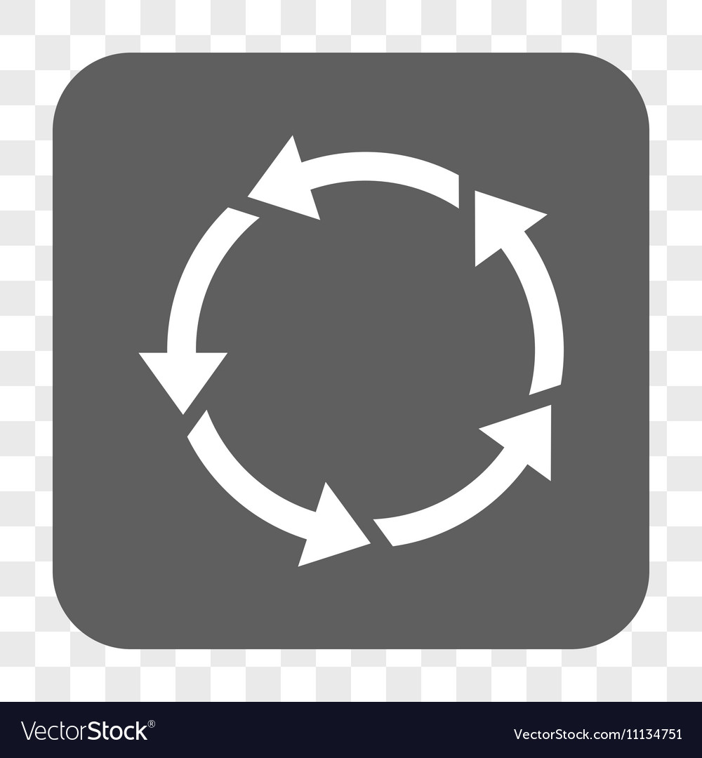 Rotation rounded square button Royalty Free Vector Image