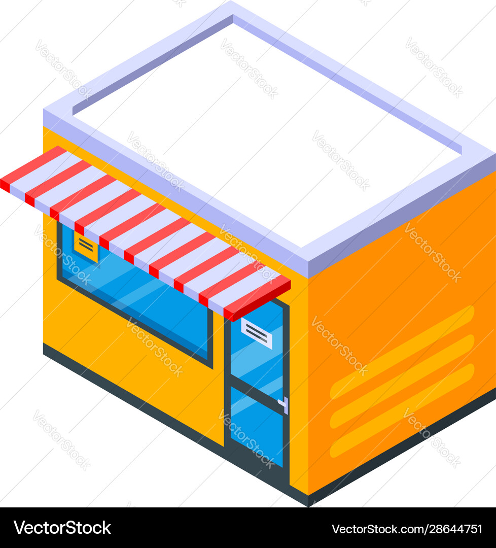 Street shop icon isometric style Royalty Free Vector Image