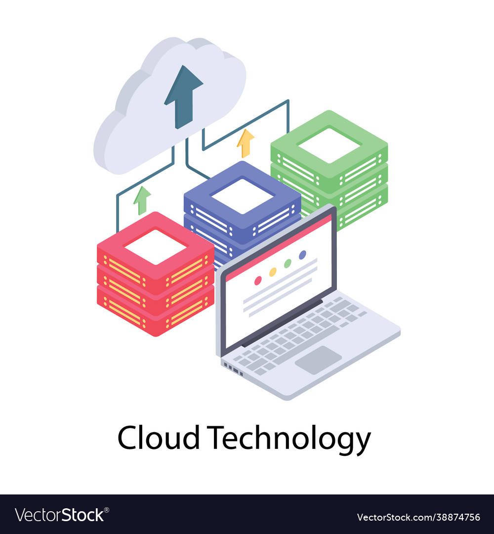 Cloud data upload Royalty Free Vector Image - VectorStock