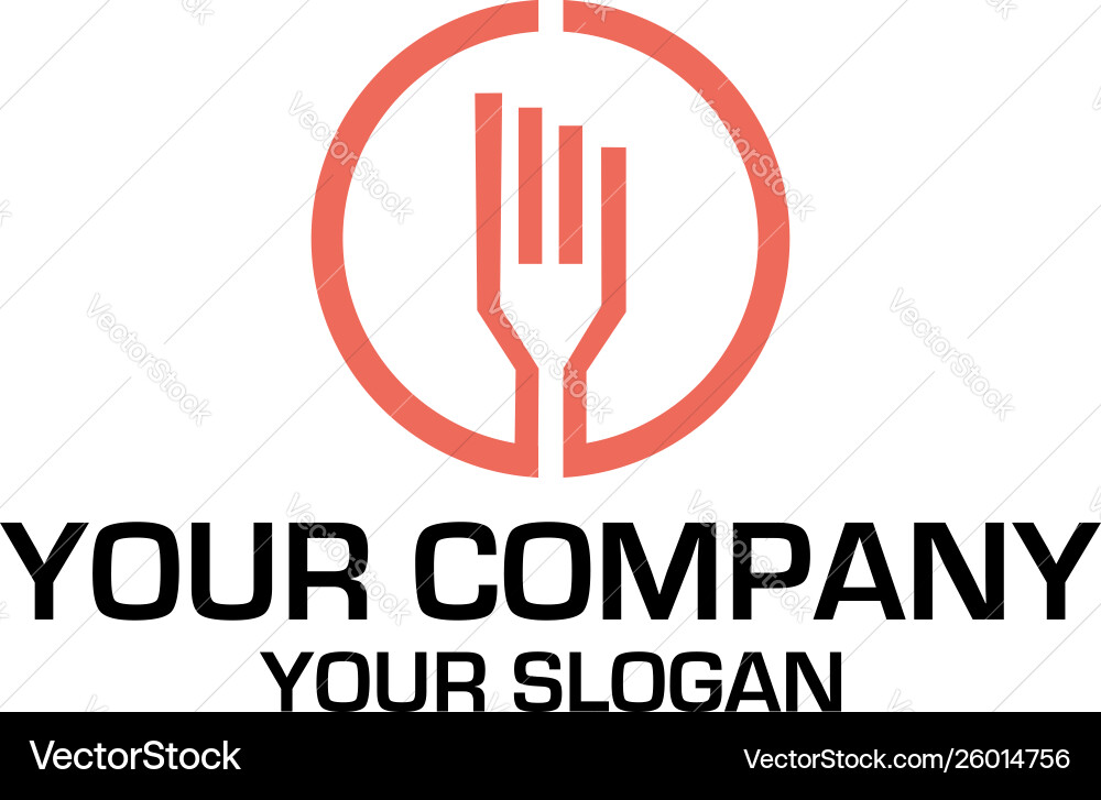 Cook food logo design Royalty Free Vector Image