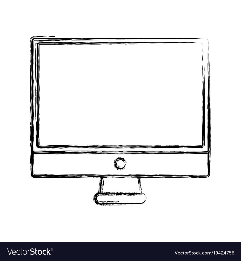 Figure electronic computer screen technology icon Vector Image