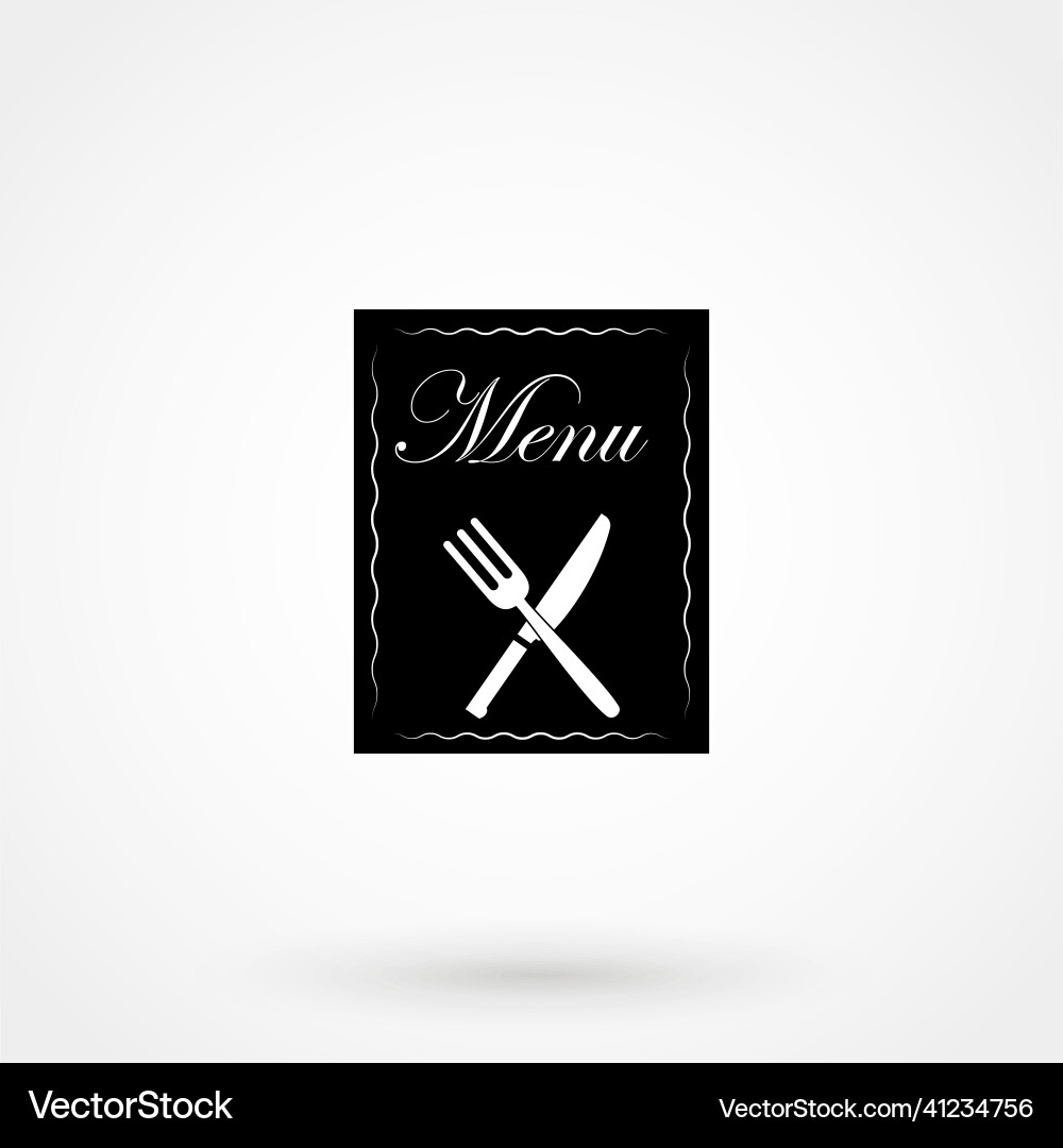 Food menu icon on white background Royalty Free Vector Image
