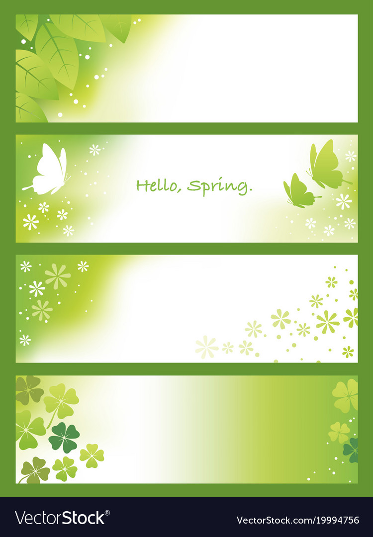 Four abstract springtime background Royalty Free Vector