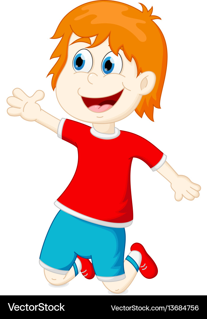 Happy kids cartoon Royalty Free Vector Image - VectorStock